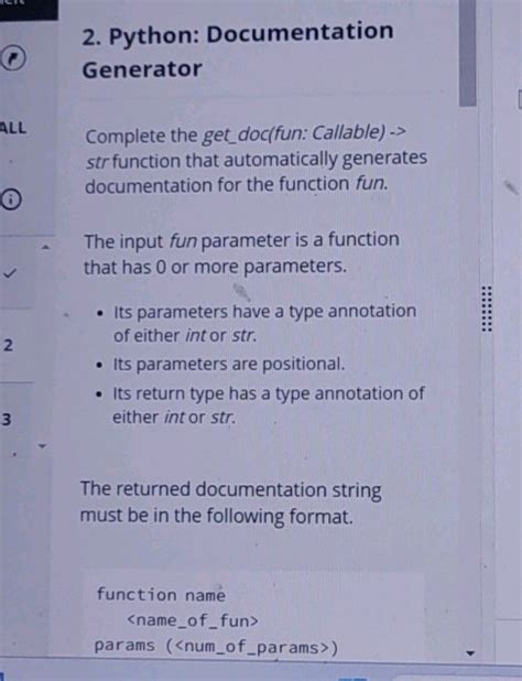 2 Python Documentation Generator Complete The StudyX