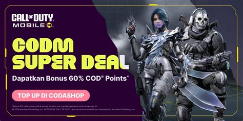 Cod M Super Deal 60 Bonus Cp Codashop Blog Id
