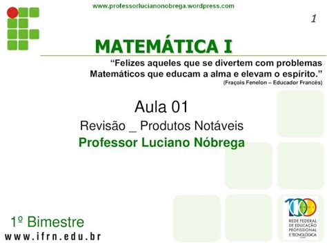 PDF MATEMÁTICA I Professor Luciano Nóbrega PDF file2 PRODUTOS