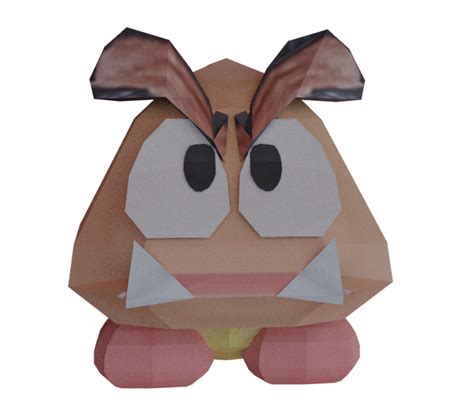 Custom Edited Paper Mario Customs Goomba Crafted The Models