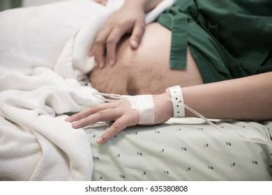 Hand Woman Patient Admitted Hospital Saline Stock Photo 640343533