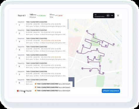 route planning system efficient all mile with optimal routes