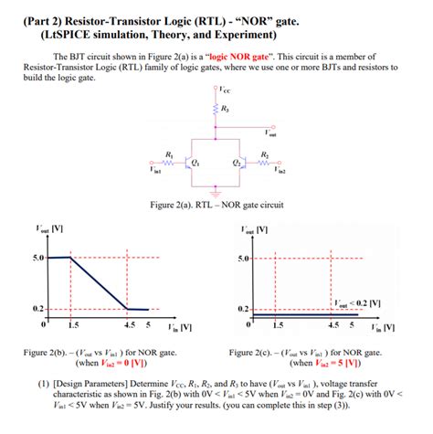 Part 2 Resistor Transistor Logic RTL NOR Chegg Com