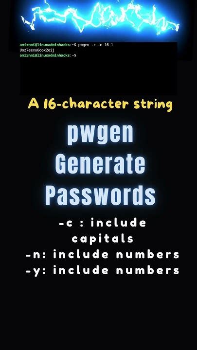 Pwgen Command Generate Passwords From The Command Line Linux