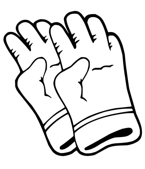 Normal Gloves Coloring Page Download Print Or Color Online For Free