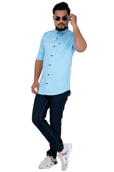 Chinese Collar Shirt At Rs 280 Mens Chinese Collar Shirts In Surat