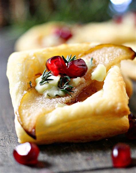 Pear Blue Cheese Puff Pastry Bites ~ A Gouda Life