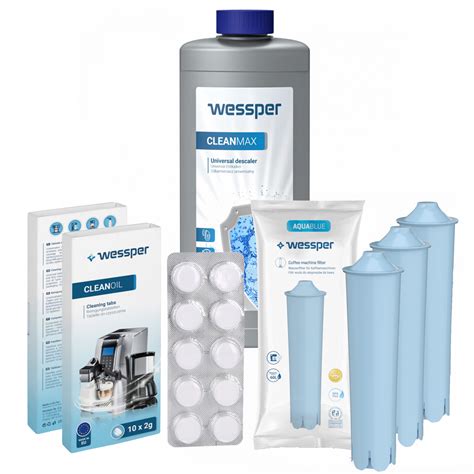 Zestaw Filtr Wody Do Ekspresu Wessper Aquablue Odkamieniacz Cleanmax Tabletki Cleanoil