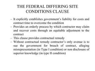 Differing Site Conditions In A Typical En PPT