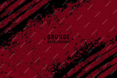 Fondo De Textura Grunge Rojo Y Negro Abstracto Vector Premium