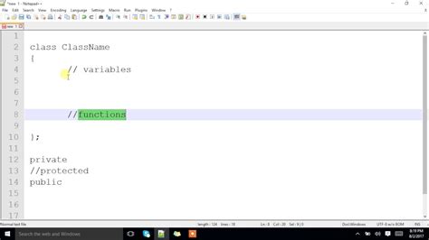 C Class Structure How To Define Class In C Youtube