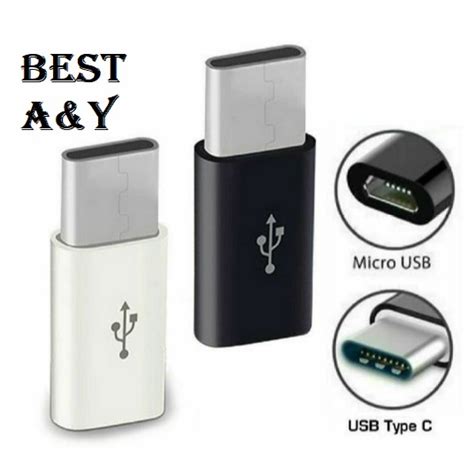 Jual Adapter Micro USB 3 1 Female Converter USB C To USB Type C Male Connector Indonesia Shopee