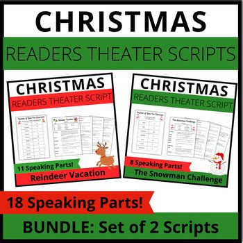 Christmas Readers Theater Scripts BUNDLE Set Of Two Scripts TPT