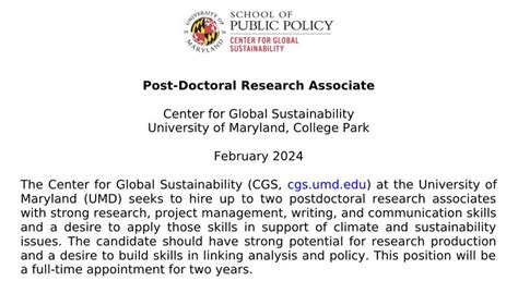 Center For Global Sustainability On Linkedin Join Our Expanding Team