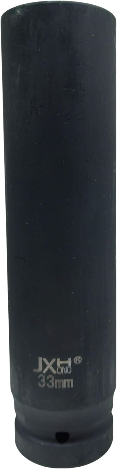 Jxhong 1 Inch Drive 33mm Extra Deep Impact Socket，8 Inch Long，6 Point