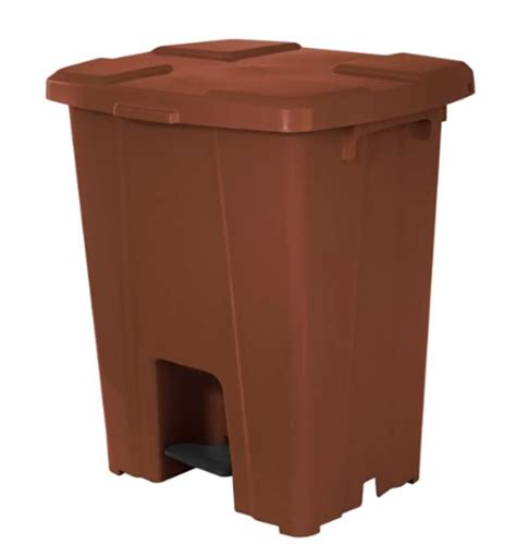 Lixeira C Pedal E Aro Interno 30L Marrom JSN FILTROTEC