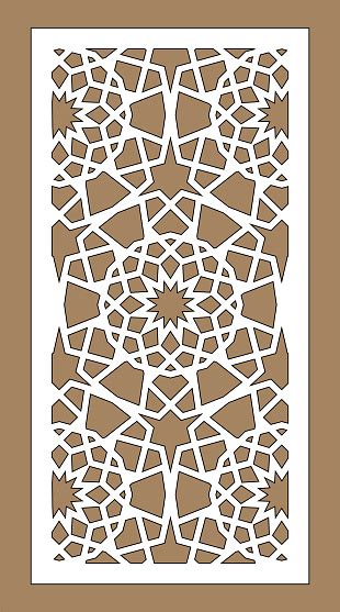 Cnc 장식 패턴 잘리 디자인 인테리어 요소 이슬람 아랍어 레이저 컷 그늘 화면 개인 정보 보호 울타리 템플릿 레이저 컷 벡터 패널 화면 울타리 칸막이 Cnc 장치에 대한