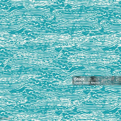 그런지 추상물 소용돌이 벡터 원활한 패턴 배경 아쿠아 블루 배경에 수평 물결 모양의 라인을 스트레칭 조밀 한 흰색 화가로 줄무늬 텍스처 디자인 인쇄 시 전해 및 해양 표면