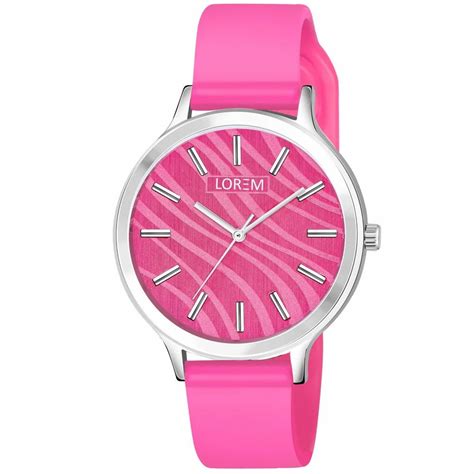 Formal Wear Round Lorem Pink Stylish Dial Analog Watch For Women Lr350