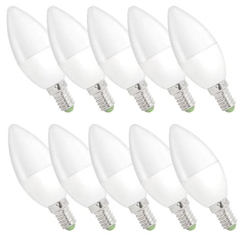 10 x LED Leuchtmittel Kerze 6W 45W E14 matt warmweiß 3000K 160
