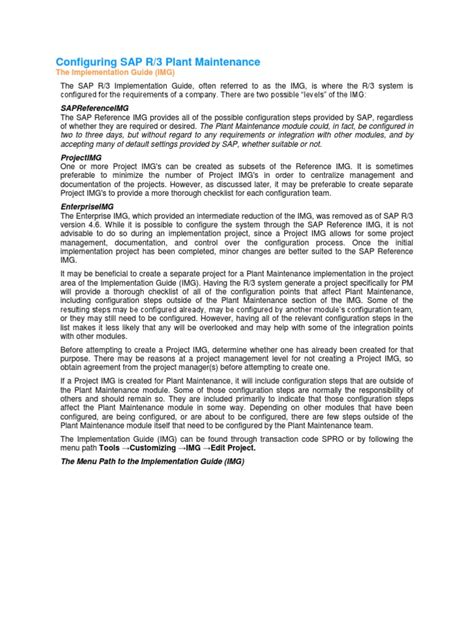 Configuring Sap R3 Plant Maintenance Download Free Pdf Identifier