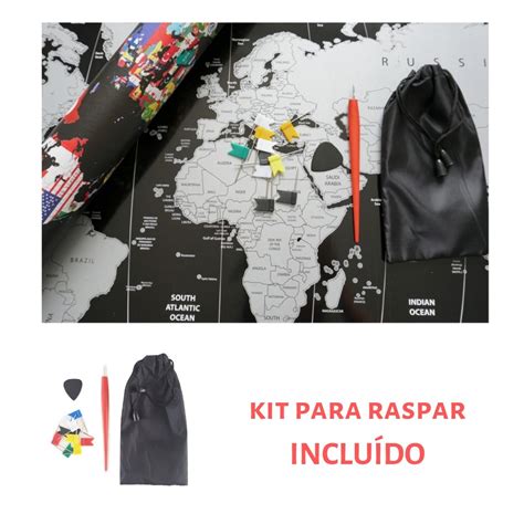 Mapa Do Mundo Raspadinha Luxo Bandeiras Mapa De Raspar Parcelamento