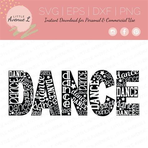 Dance Typography Svg Dance Svg Dance File Typography Svg Dance Png