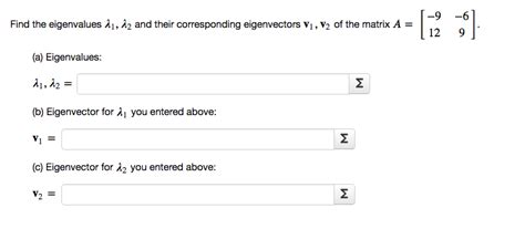 solved 17 2 find the eigenvalues a1 a2 and their