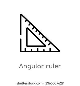 Outline Angular Ruler Vector Icon Isolated Stock Vector Royalty Free 1365507629 Shutterstock