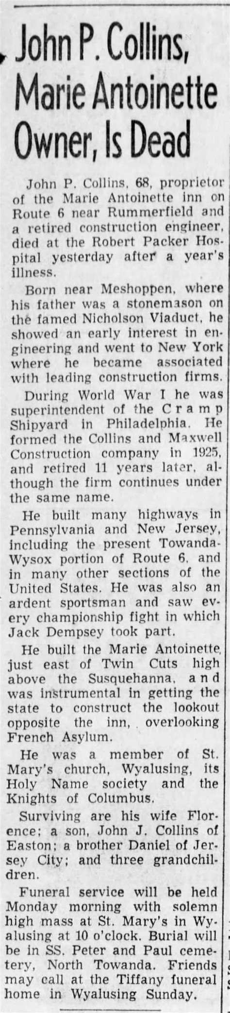 John Patrick Collins 1886 1954 Find A Grave Memorial