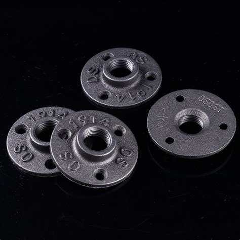 4pc Wall Mount Iron Pipe Fittings Cast Iron Flange Grandado