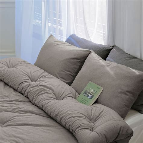 순수 유기농 오가닉 퓨어워싱 코튼100 알러지케어 차렵이불베개커버 4colors 1666672728 그래이불