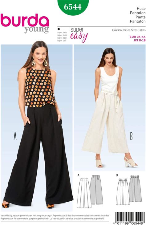 Burda Patron 6470 Pantalon Autre Blanc 19 X 14 X 05 Cm Amazonfr