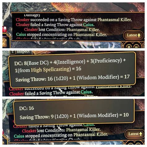 Can Someone Explain This Enemys Saving Throw R Baldursgate3