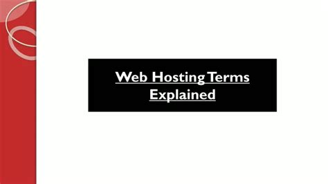 ppt web hosting terms explained powerpoint presentation free