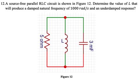 Solved A Source Free Parallel RLC Circuit Is Shown In Chegg