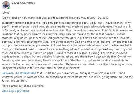 chris carrizales posted on linkedin