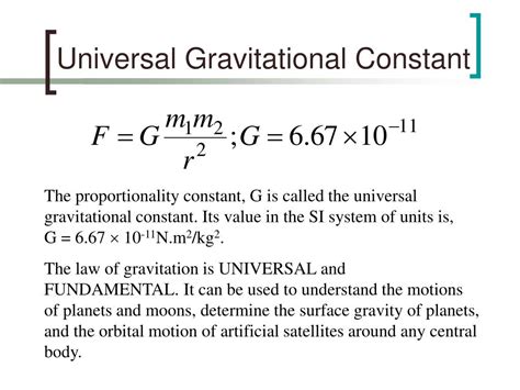 Ppt Newtons Law Of Universal Gravitation Powerpoint Presentation