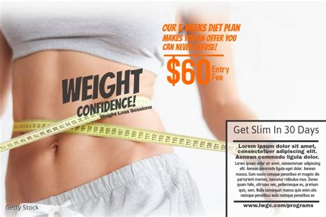 Weight Loss Poster Template Postermywall