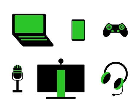 Gamer Set Vector Premium Vector