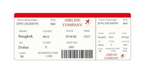 Premium Vector Airline Boarding Pass Ticket With Qr2 Code Vector