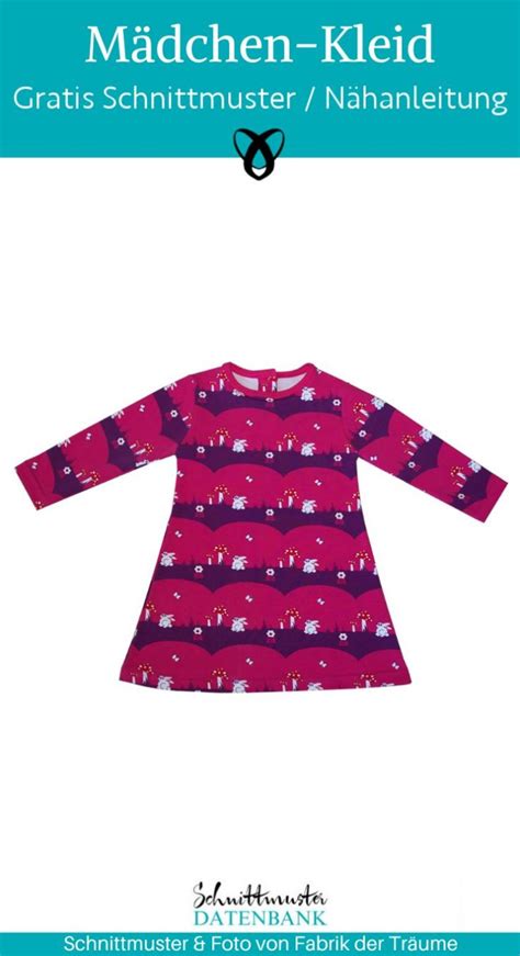 Mädchen Kleid aus Jersey nähen Kostenlose Schnittmuster Datenbank
