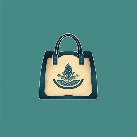Bolsa Logo Vector Simple Color Plano Foto Premium