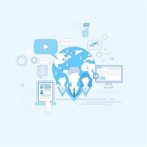 Premium Vector Social Media Network Internet Connection Communication Web Banner Vector