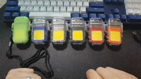 USB Rechargeable Electric Torch Transparent Waterproof Lighter Plasma Dual ARC Windproof Lighter