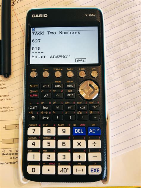 A Basic Python Addition Game For The Casio Fx Cg50 Calculator R