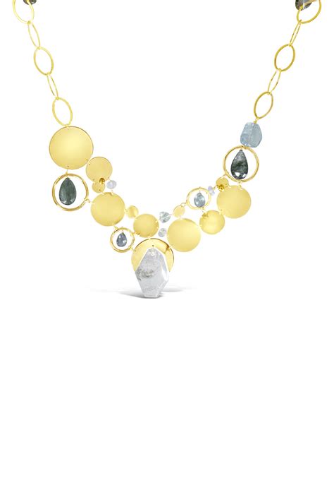 Xerophyte Multi Disk Statement Necklace Andrea Li