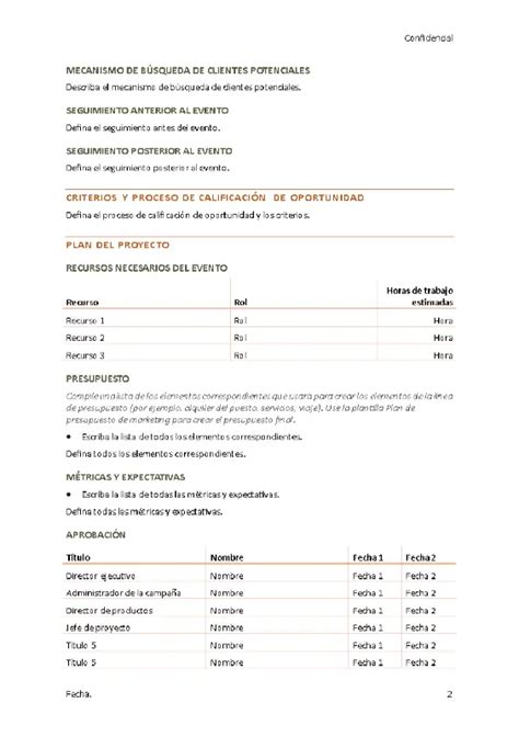 Plantilla De Plan Organizacional Plantilla De Plan De Empresa