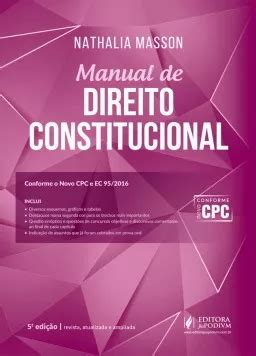 Livro Manual De Direito Constitucional MercadoLivre