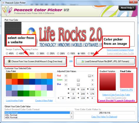 Free Professional Color Picker For Web Designers